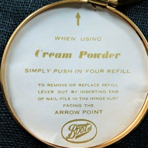 BOOTS 1970s Powder Compact, Lacquered Brass With Teal Blue, Pink and ...