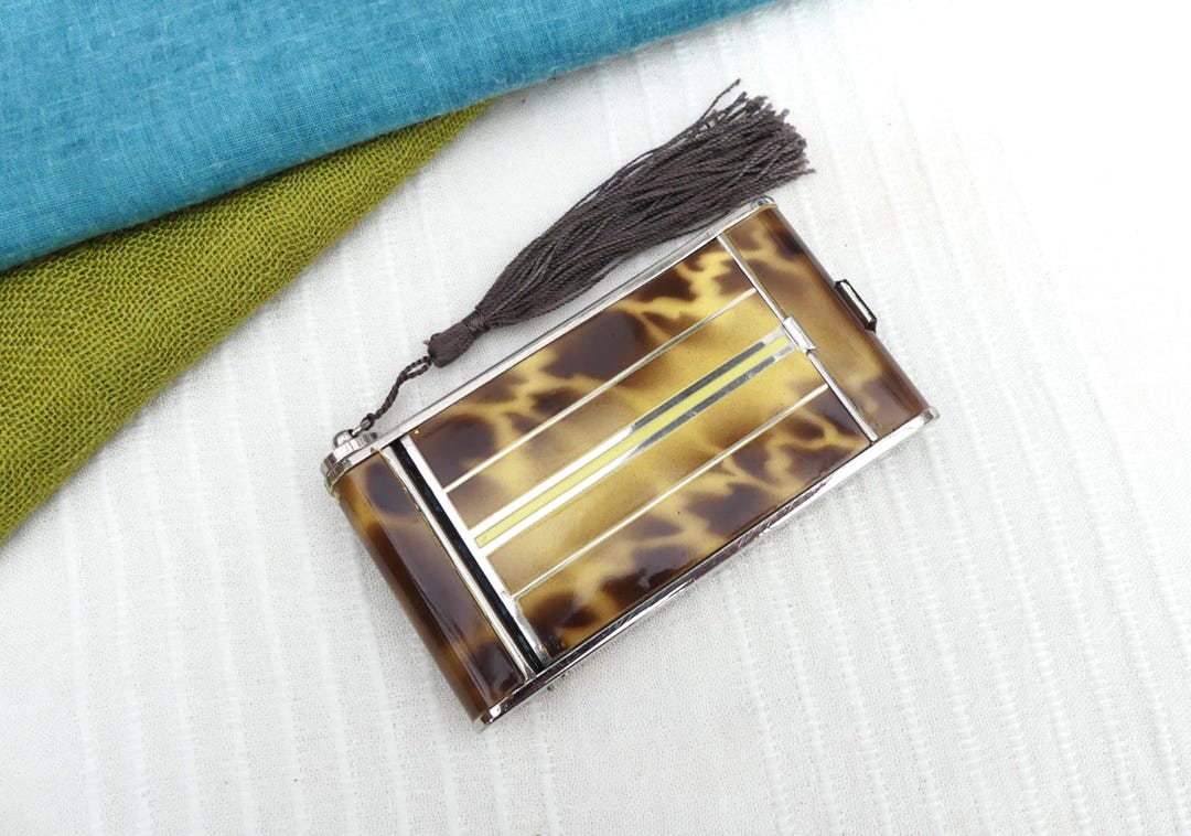 Vintage 1930s Art Deco Camera Compact With Powder Sifter, Puff, and ...
