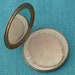 ZENETTE Brass Powder Compact With Black Floral Rosette Centre, and Blue ...