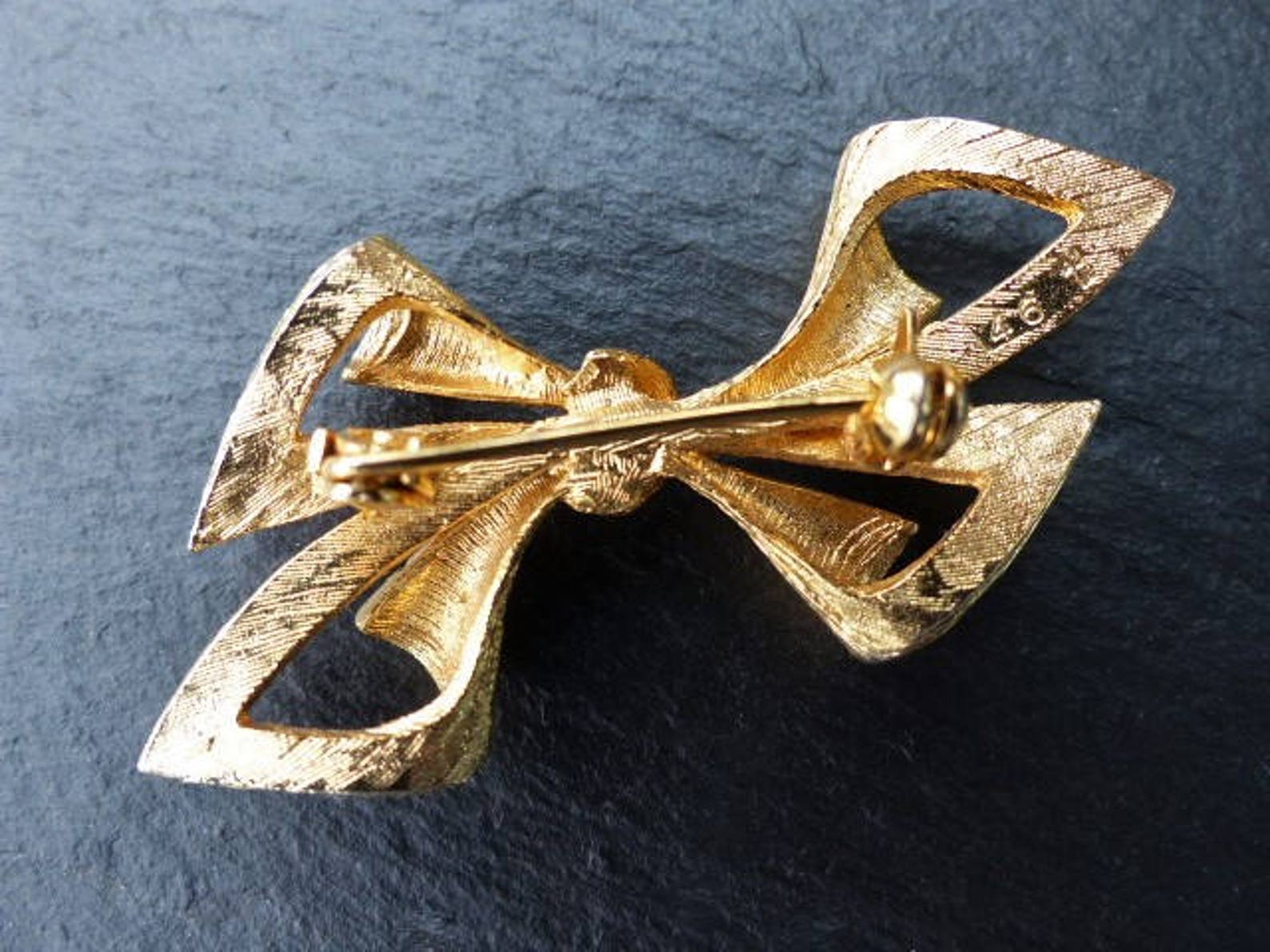 SPHINX Gold-tone Bow Brooch Design No. 467 Vintage 1970s - Etsy UK