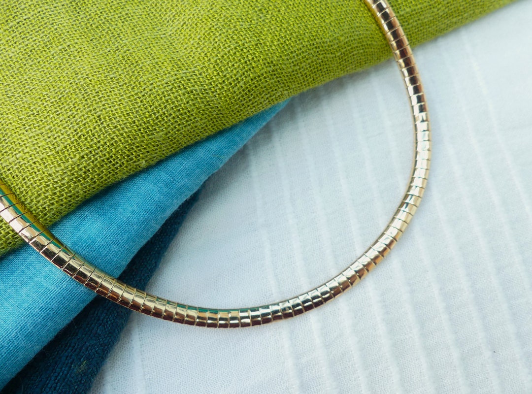 Vintage 1980s Gold-plated Fine Cocoon Chain Choker Necklace, for Men or ...