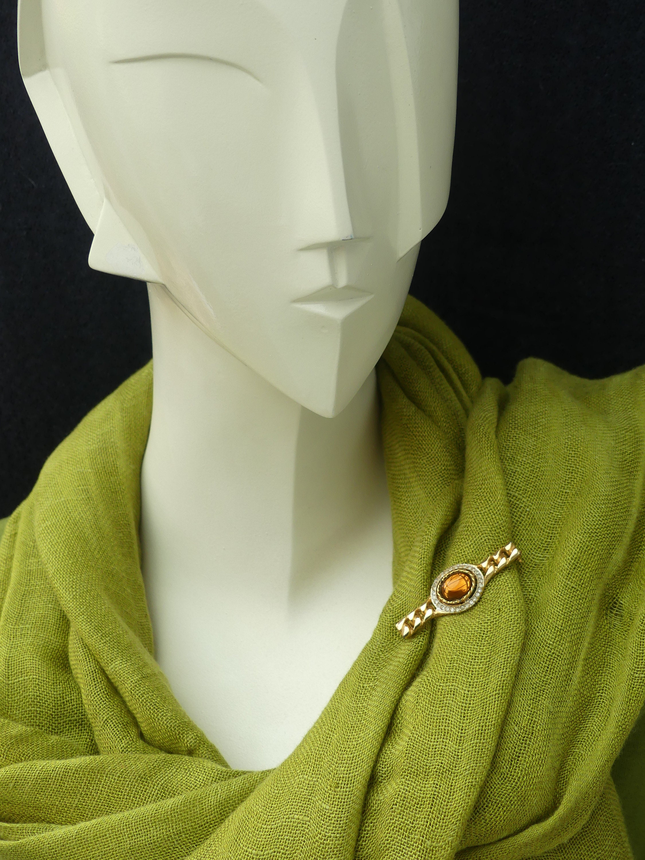 SPHINX Victorian-style Gold-plated Brooch With Honey Coloured Glass ...