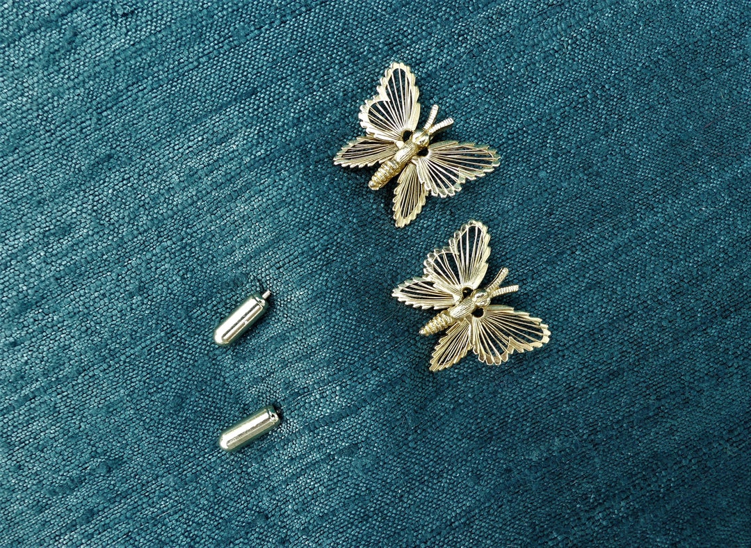 MONET Gold-plated 'spinneret' Butterfly Hat-pins or Stick-pins, Gold ...