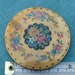 ZENETTE Brass Powder Compact With Black Floral Rosette Centre, and Blue ...