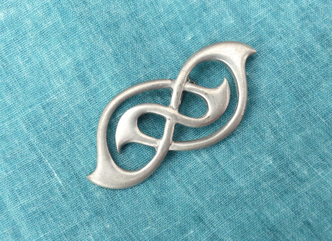 ST. JUSTIN Pewter Celtic Knot Brooch, Vintage 1980s/1990s - Etsy