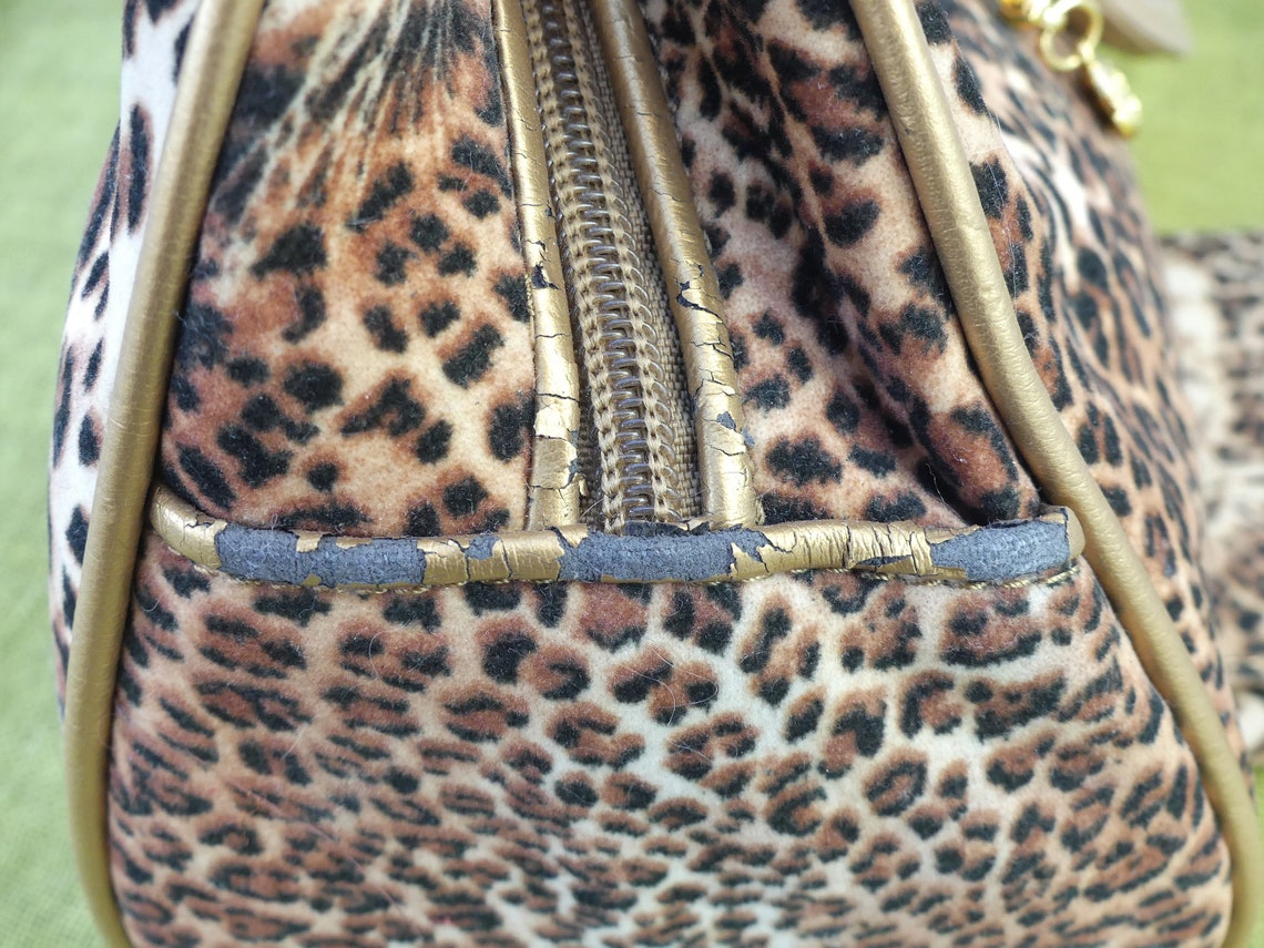 BUTLER & WILSON Leopard Print Faux Suede Handbag With - Etsy UK