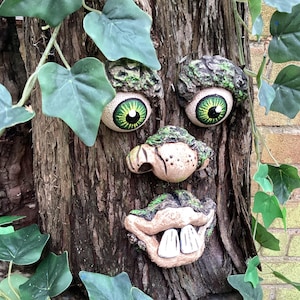 Funny Tree Face: Goofy Outdoor Garden Art Decoration - Etsy