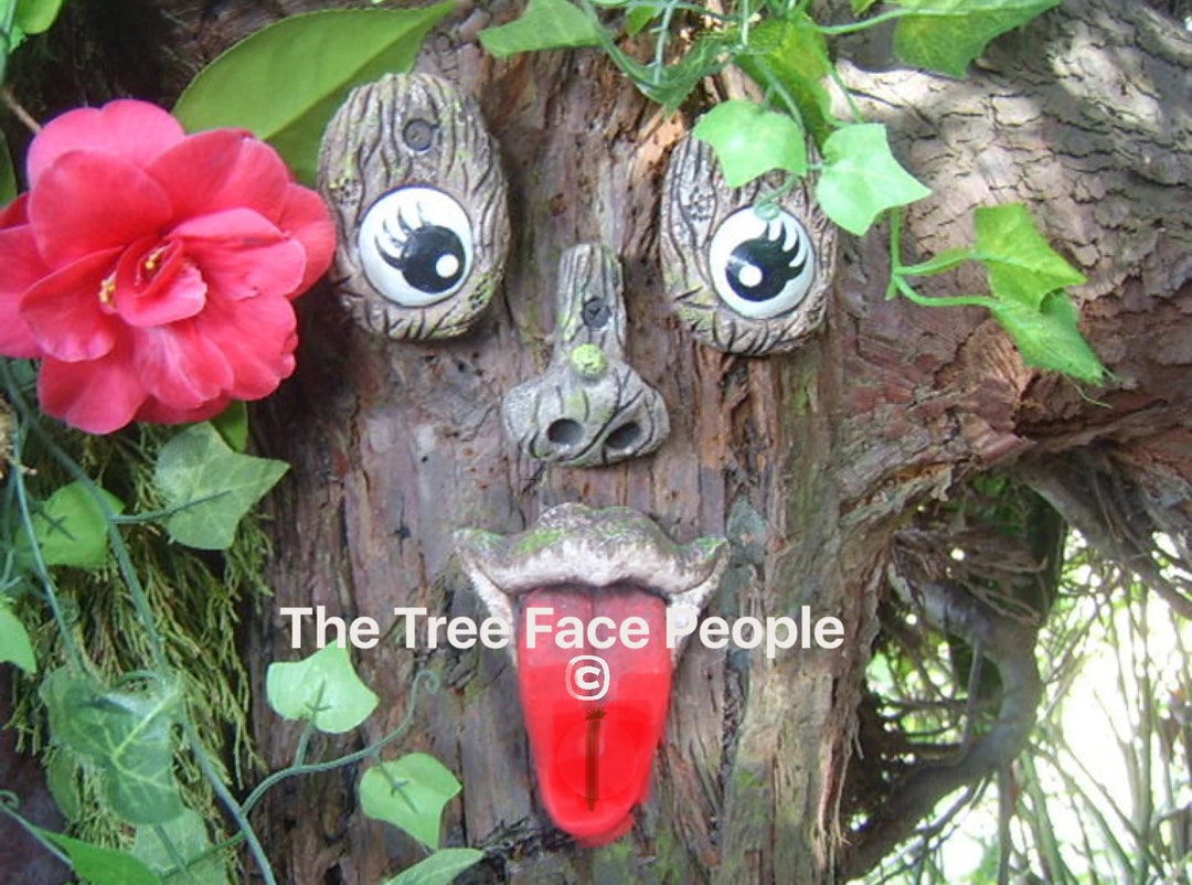 Tree Face, Outdoor Garden Decorations, Gifts for Mum, Dad. Yard Art ...