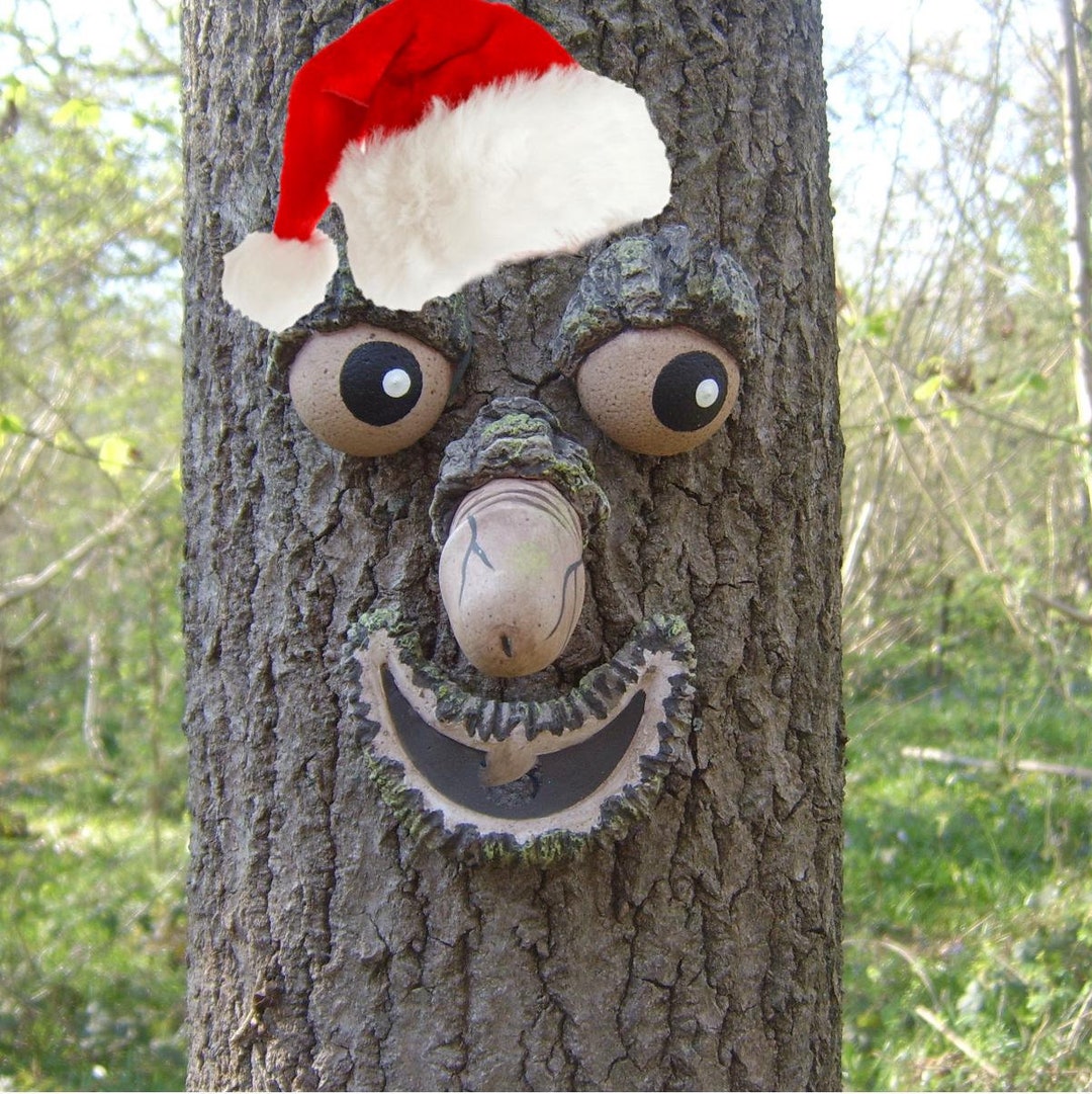 Willy the Tree Face. Funny Faces for Trees. Outdoor Sculpture, Statue ...