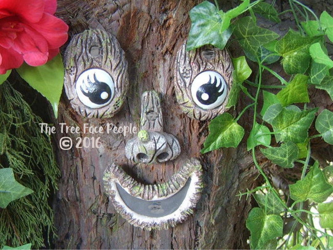 Tree Decoration, Outdoor Tree Face, Garden Ornament, Funny Faces, Gifts ...