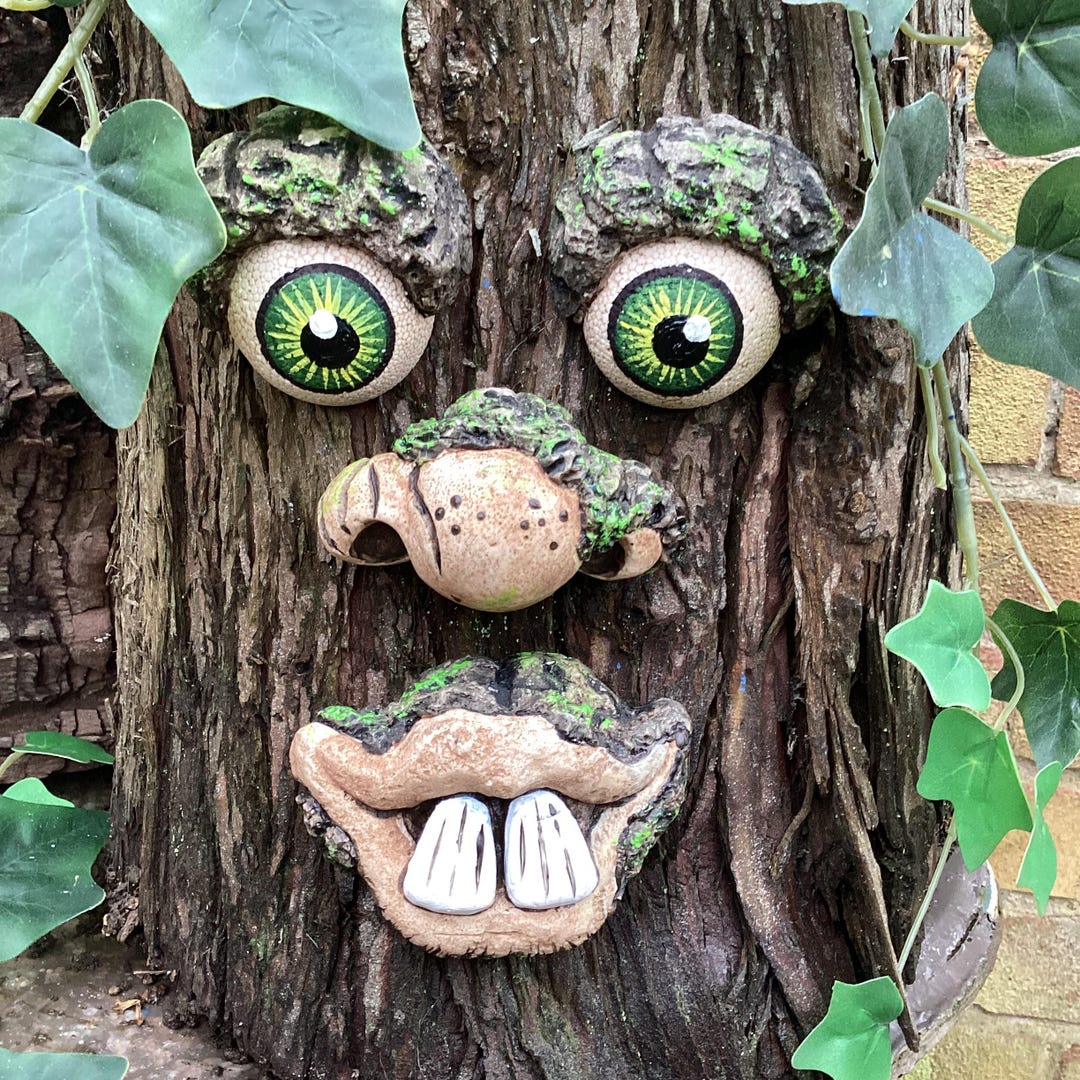 Funny Tree Face: Goofy Outdoor Garden Art Decoration - Etsy