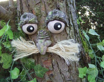Tree Faces Garden Art | Etsy