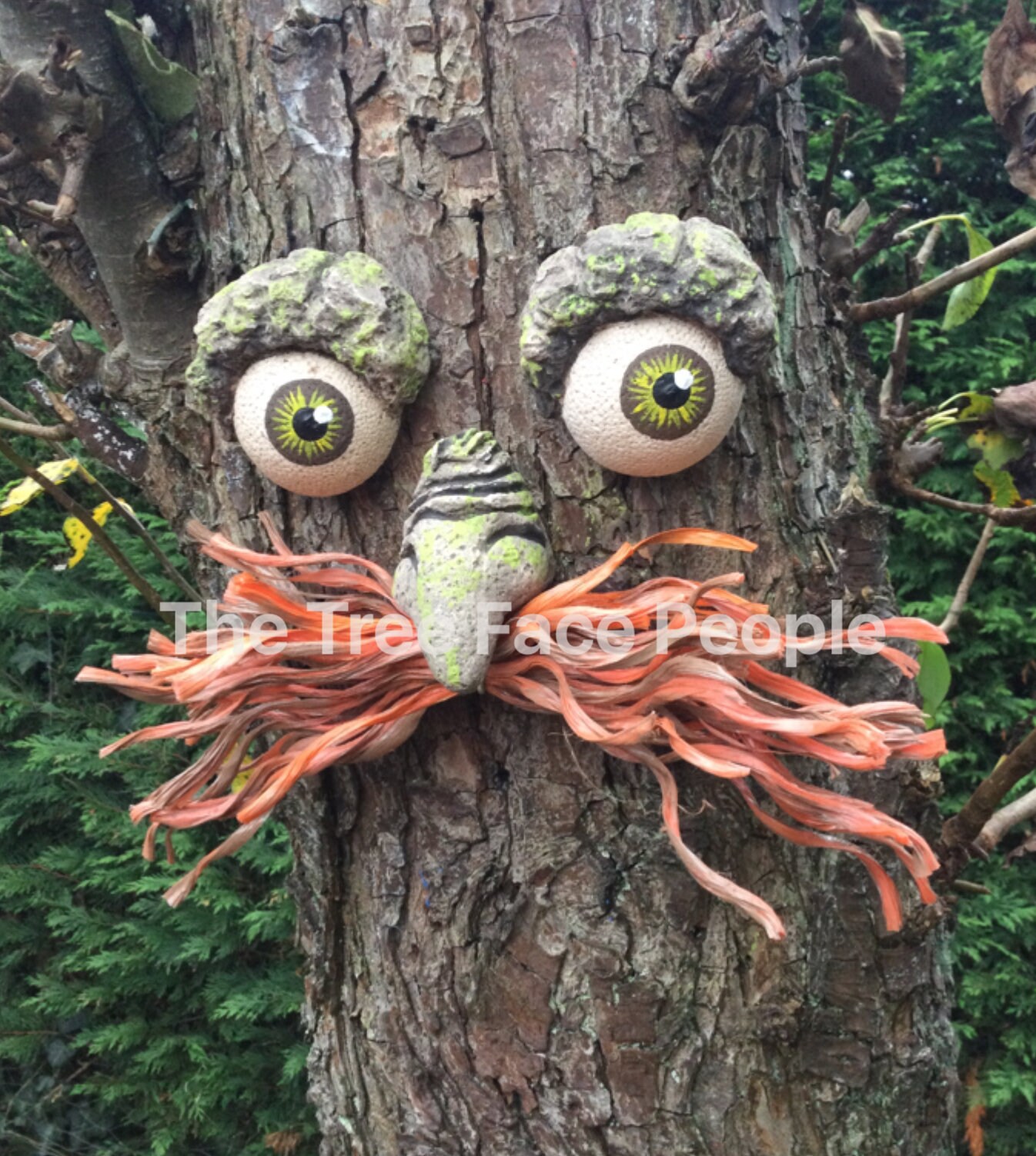 Tree Face Garden Decoration Outdoor Sculpture Statue Yard - Etsy