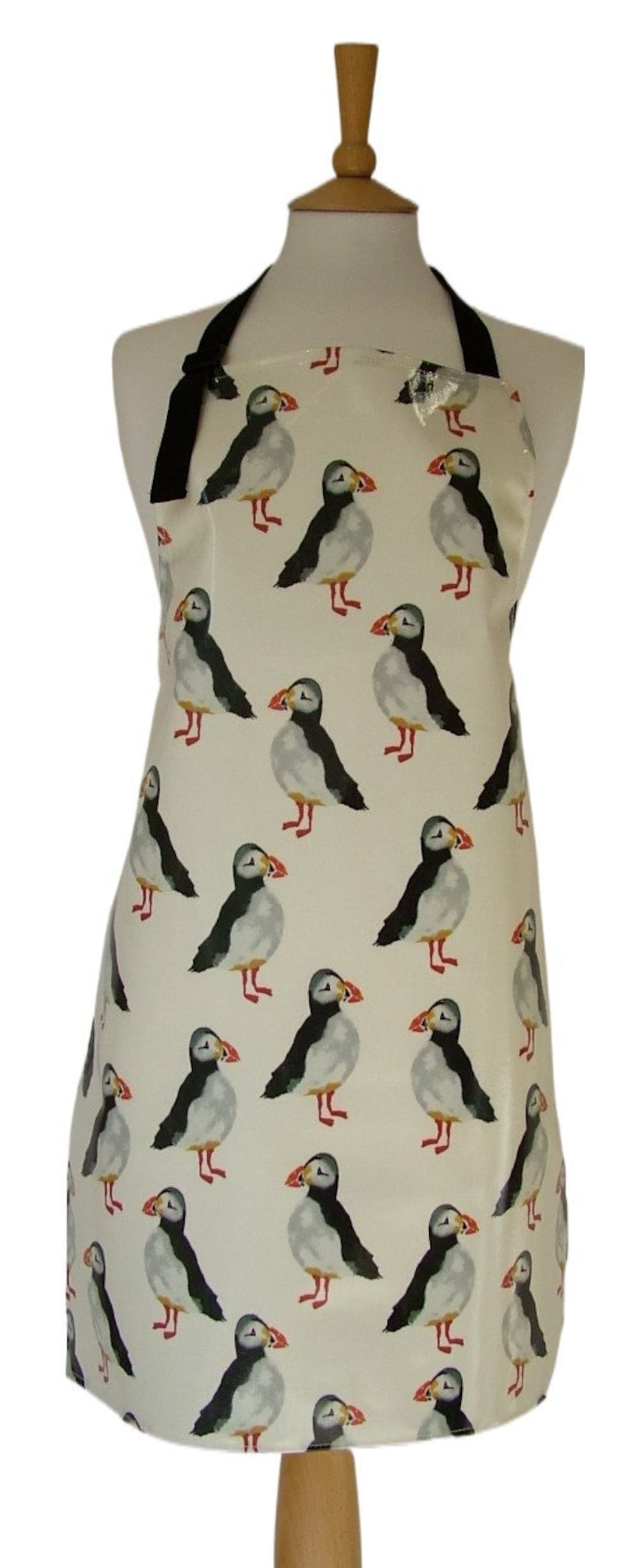 Puffins Oilcloth Apron - Etsy