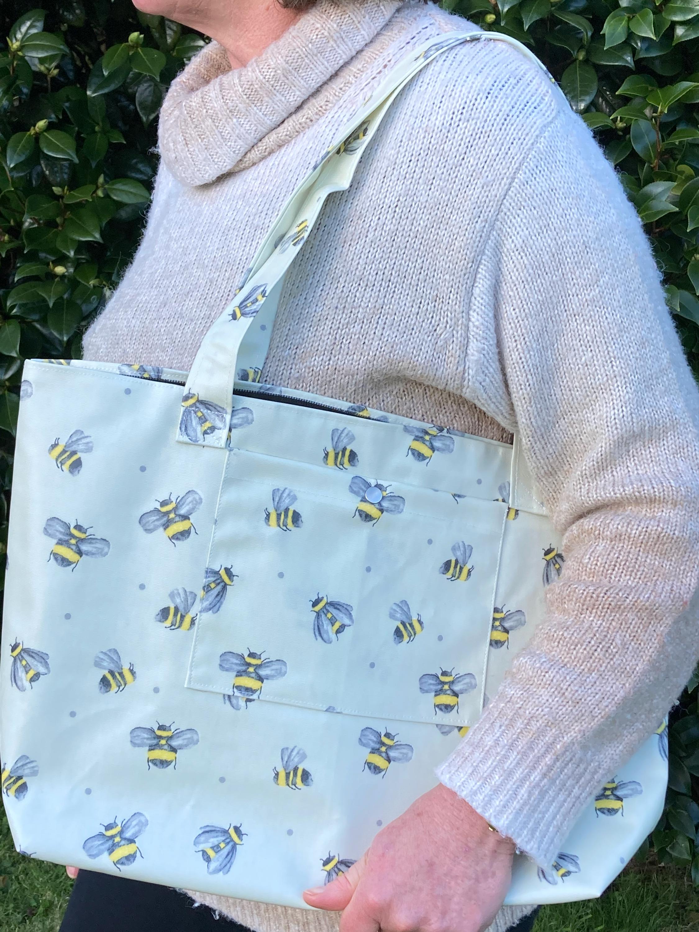 Buzzy Bees Large Oilcloth Zipped Bag - Etsy UK
