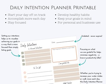 Printable Intention Setting Journal - Etsy