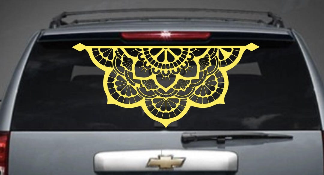 Rear Window Mandala Half Mandala Car Mandala, Car, Truck, Jeep, SUV 4x4 ...