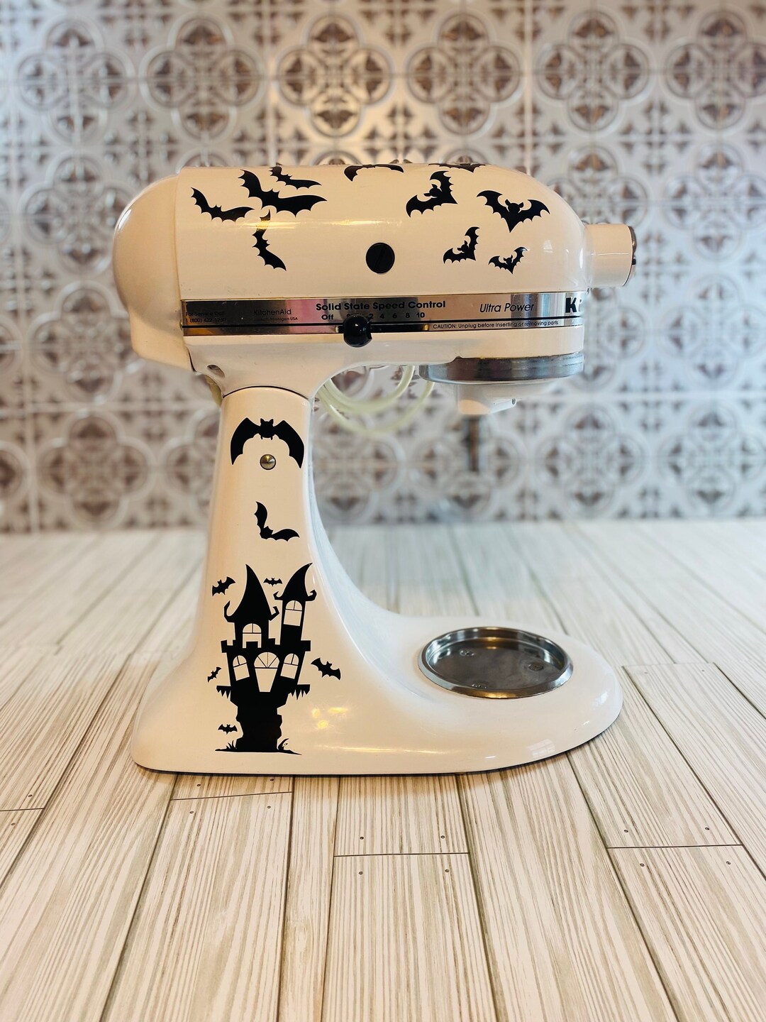 Spooky Bats Haunted House Kitchen Aid Mixer Decal Set, Flying Bats ...