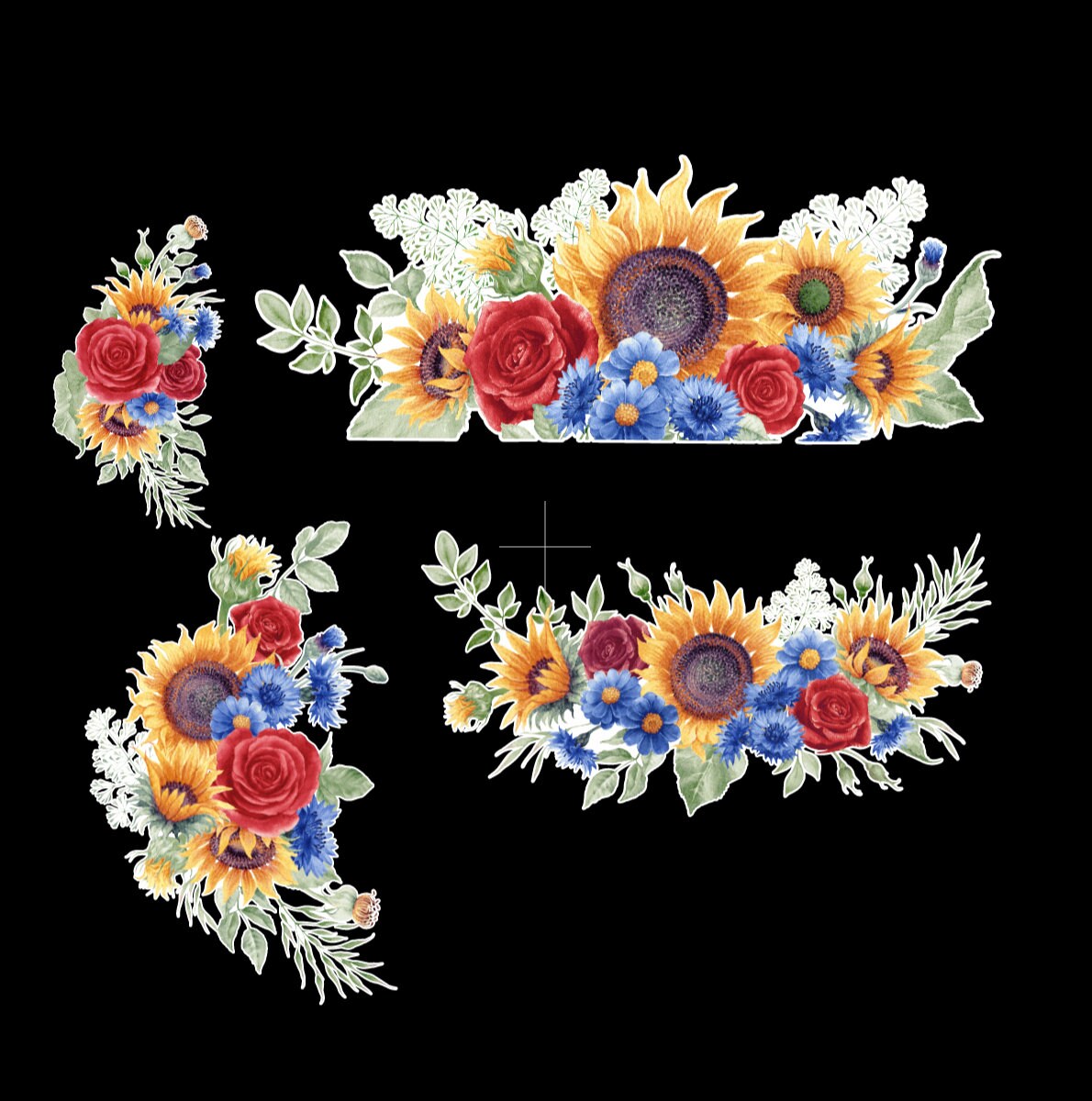 Sunflower and Roses Watercolor Bouquets Kitchen Aid Mixer | Etsy