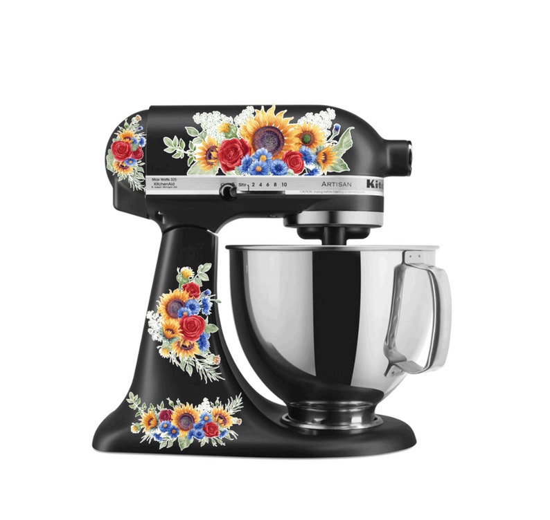 Sunflower and Roses Watercolor Bouquets Kitchen Aid Mixer - Etsy