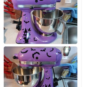 Spooky Bats Haunted House Kitchen Aid Mixer Decal Set, Flying Bats ...
