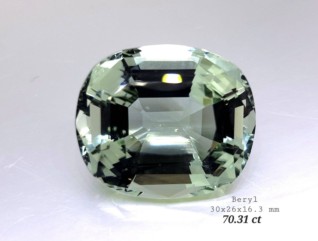 71 Carat Natural Beryl Cushion Cut Fine Gemstone. - Etsy
