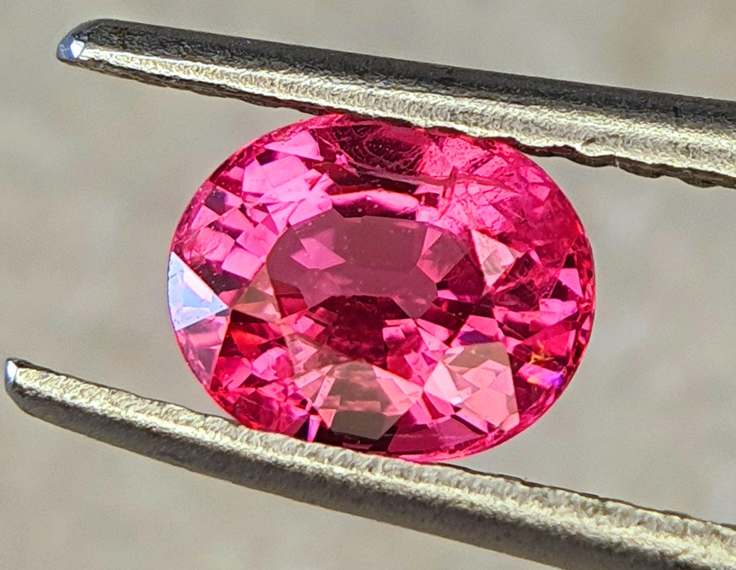 Certified Hot Neon Red Pink Natural Mahenge Spinel 7.7 X 6.3mm High ...