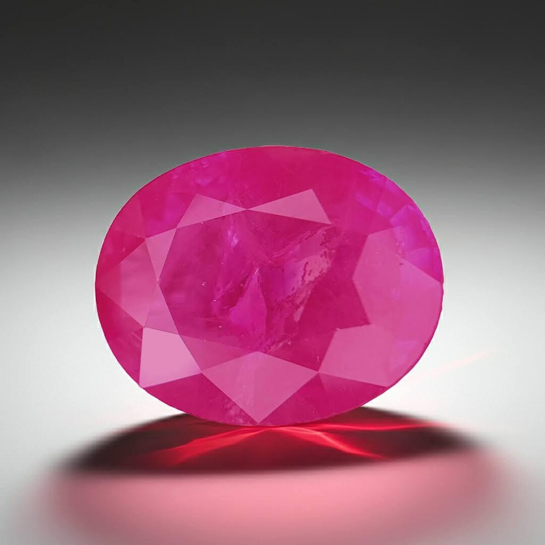 6.06 Ct Certified Burmese Ruby, Vivid Pinkish Red Oval Gemstone - Etsy