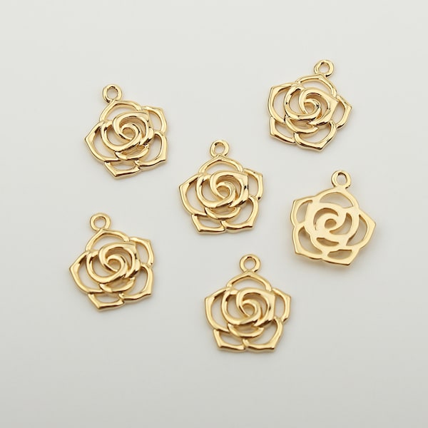 Rose Charm - Etsy