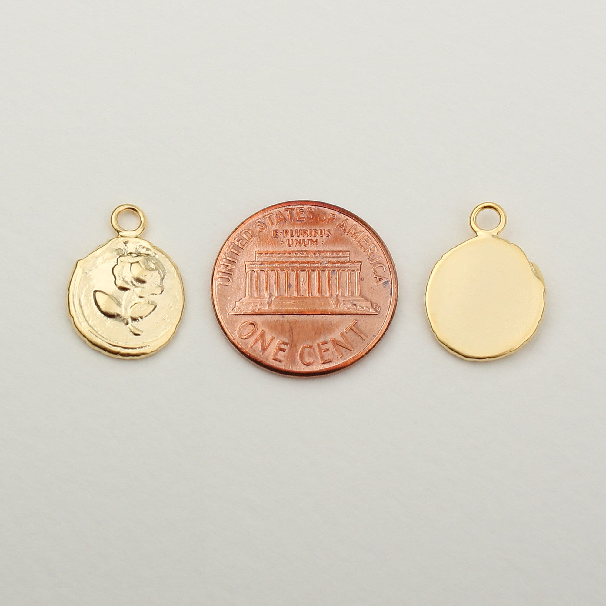 1PCS Rust Wax Seal Engraving Rose Coin Pendant Gold Emboss - Etsy