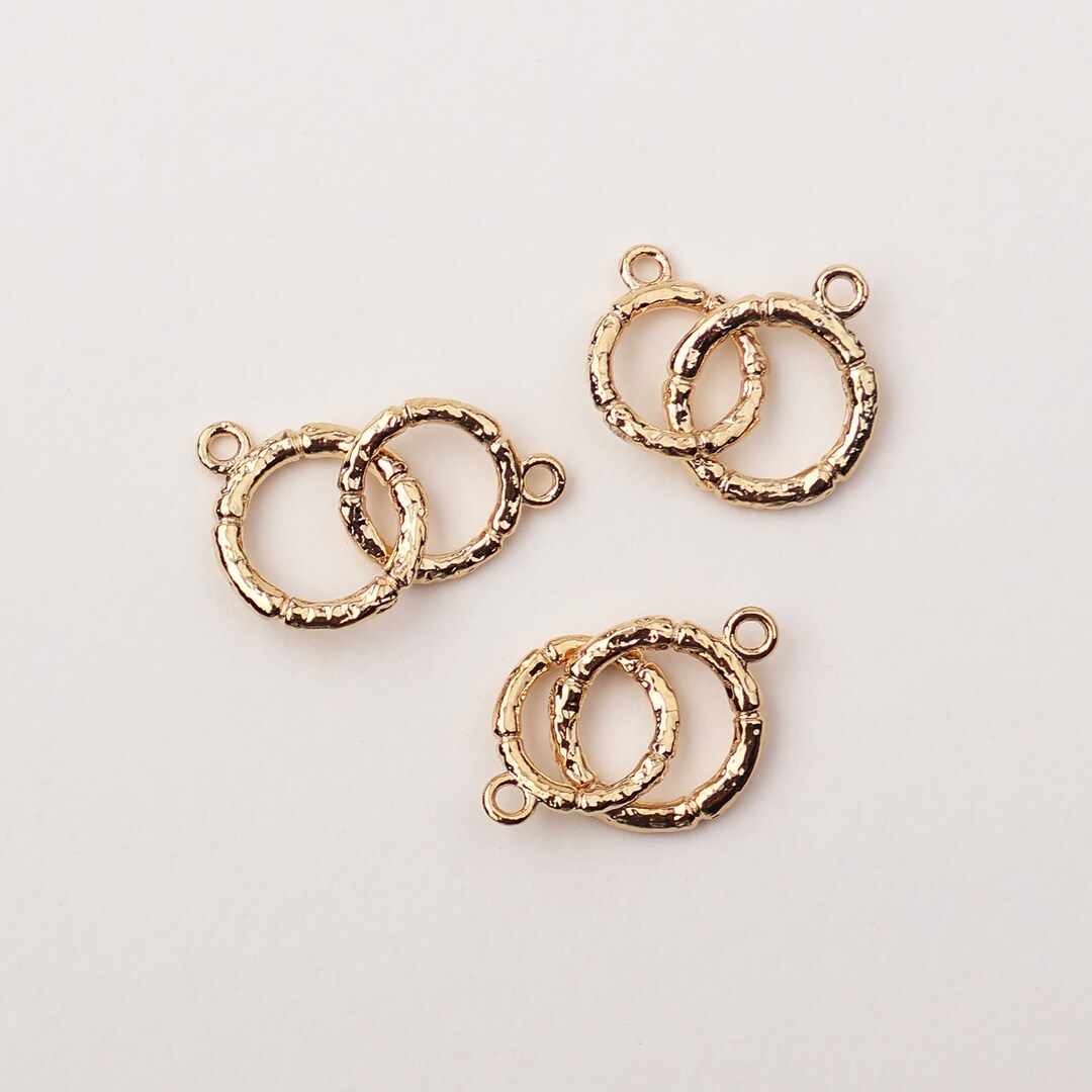 1PCS - Interlocking Circles Charm, Infinity Pendant, Eternity Charm ...