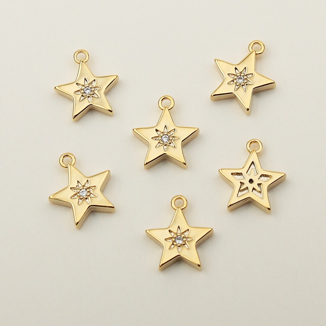 1PCS- Shining Star-shaped Cubic Pendant, Supernova Starlit Cubic Charm ...
