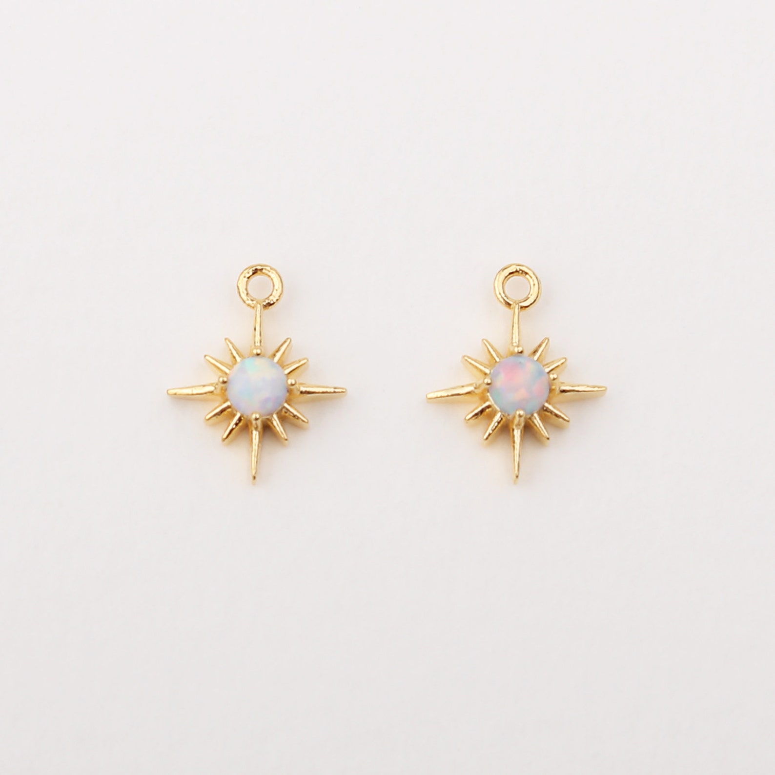 1PCS North Star With Opal Charms Star Opal Charm Tiny Opal - Etsy Canada