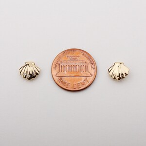 1PCS - Micro Pave Sea Shell Charms, Seashell Shell Spacer Beads, Tiny ...