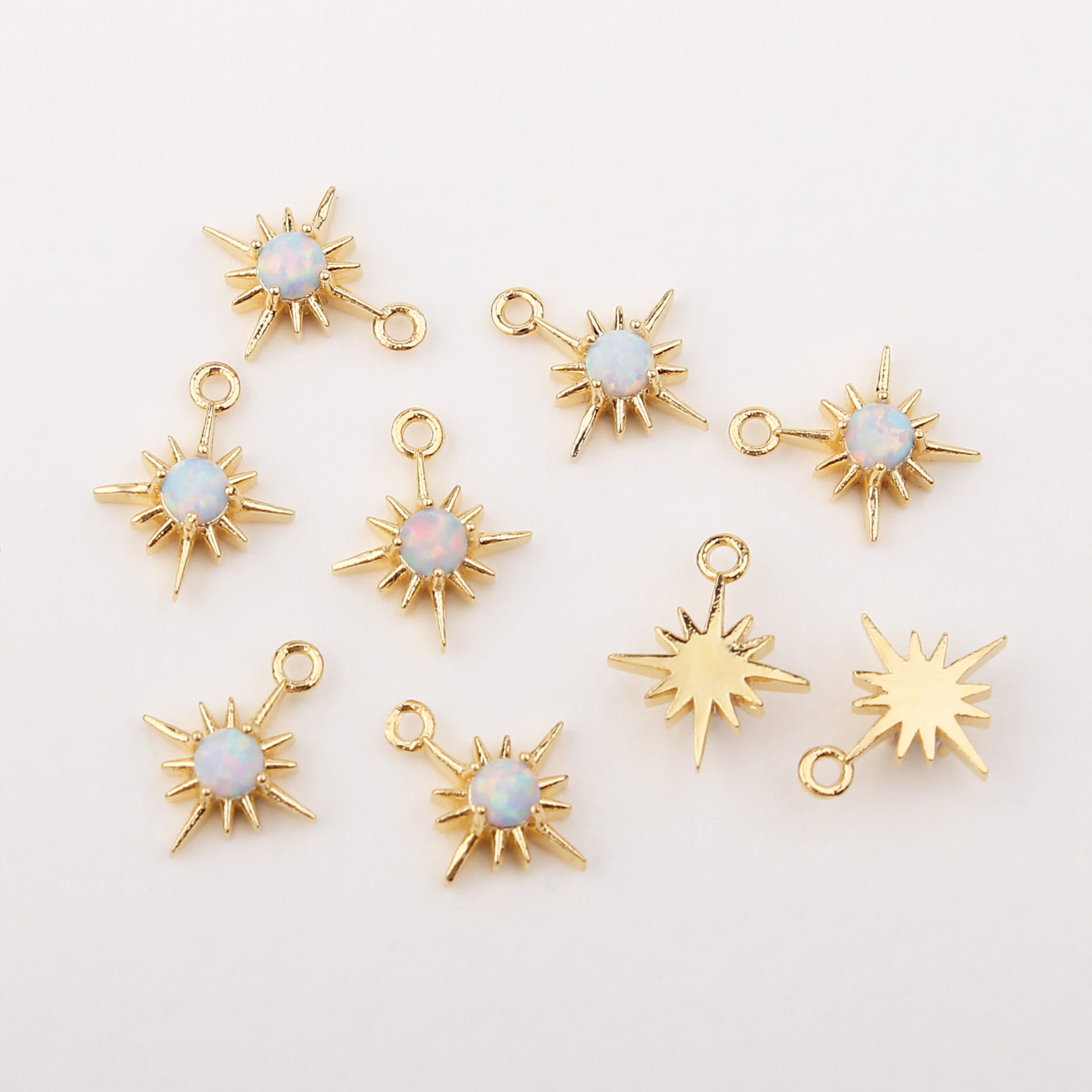 1PCS North Star With Opal Charms Star Opal Charm Tiny Opal - Etsy Canada