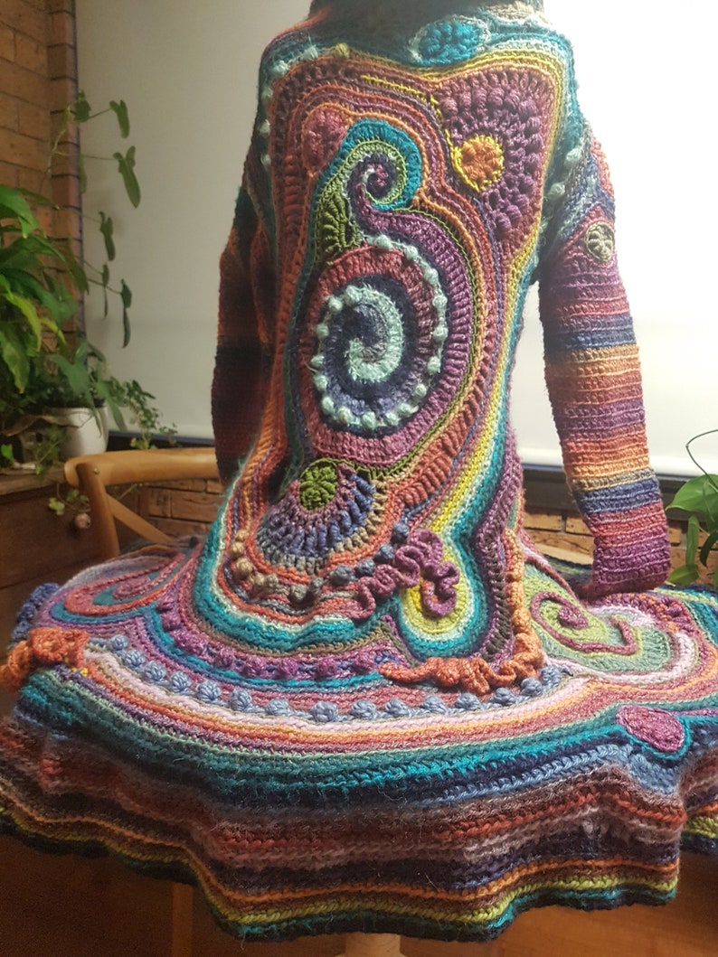 Unique Crochet Boho Coat - Etsy