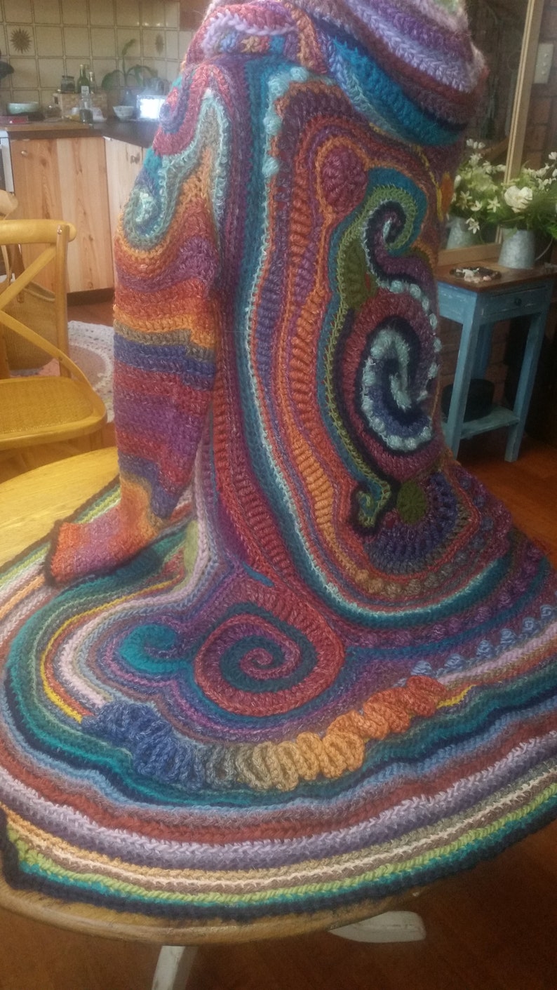 Unique Crochet Boho Coat - Etsy