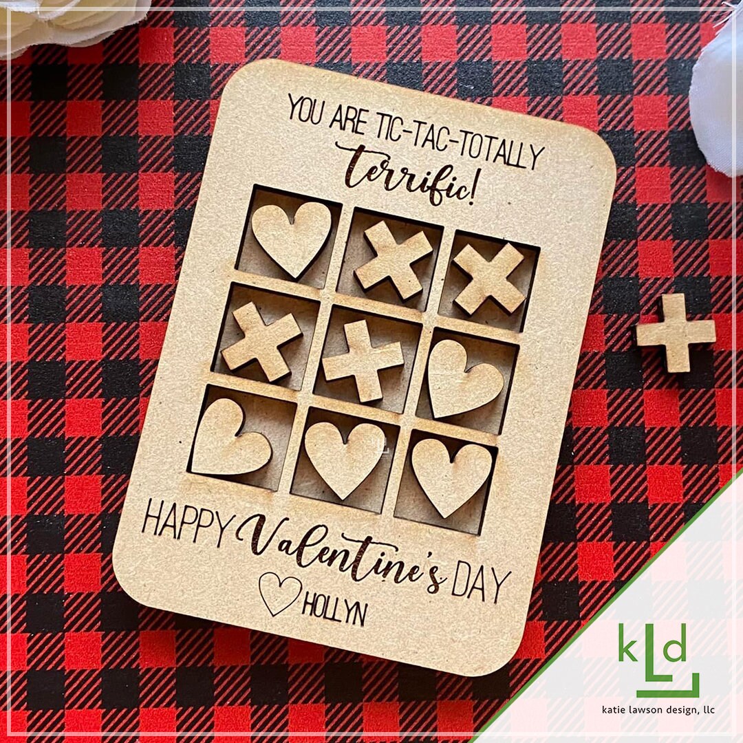 Personalized Tic-tac-toe Valentine | Custom Tic Tac Toe Gift - Etsy