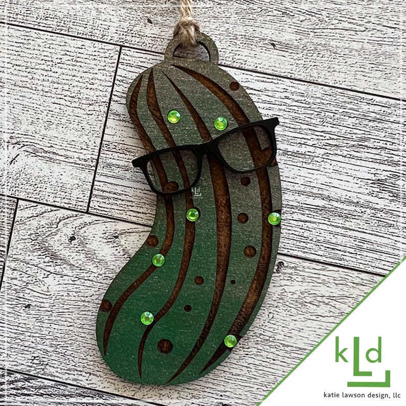 Big Dill Nerdy Pickle Ornament - Etsy