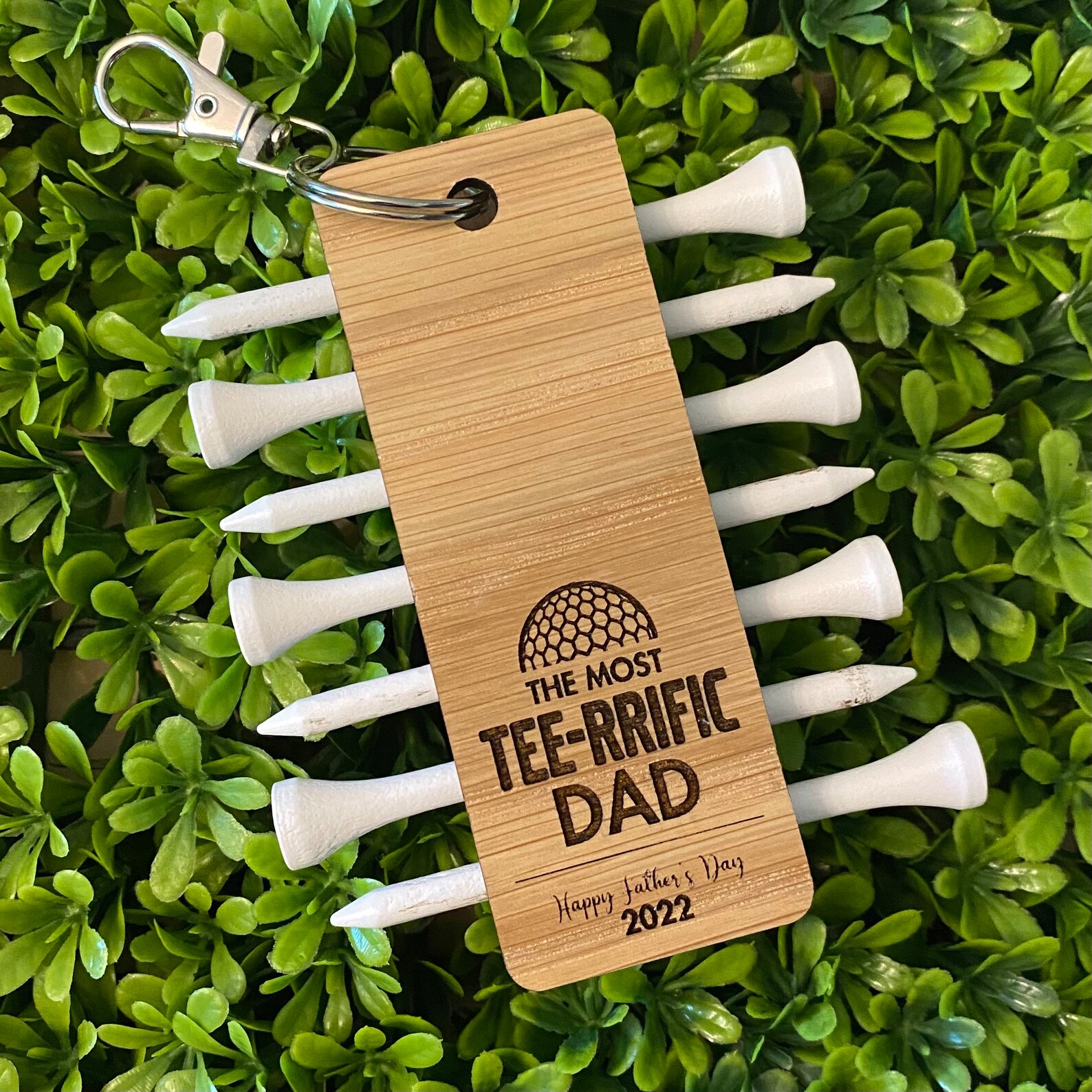 Most Tee-rrific Golf Tee Holder Bag Keychain Fathers Day Gift - Etsy