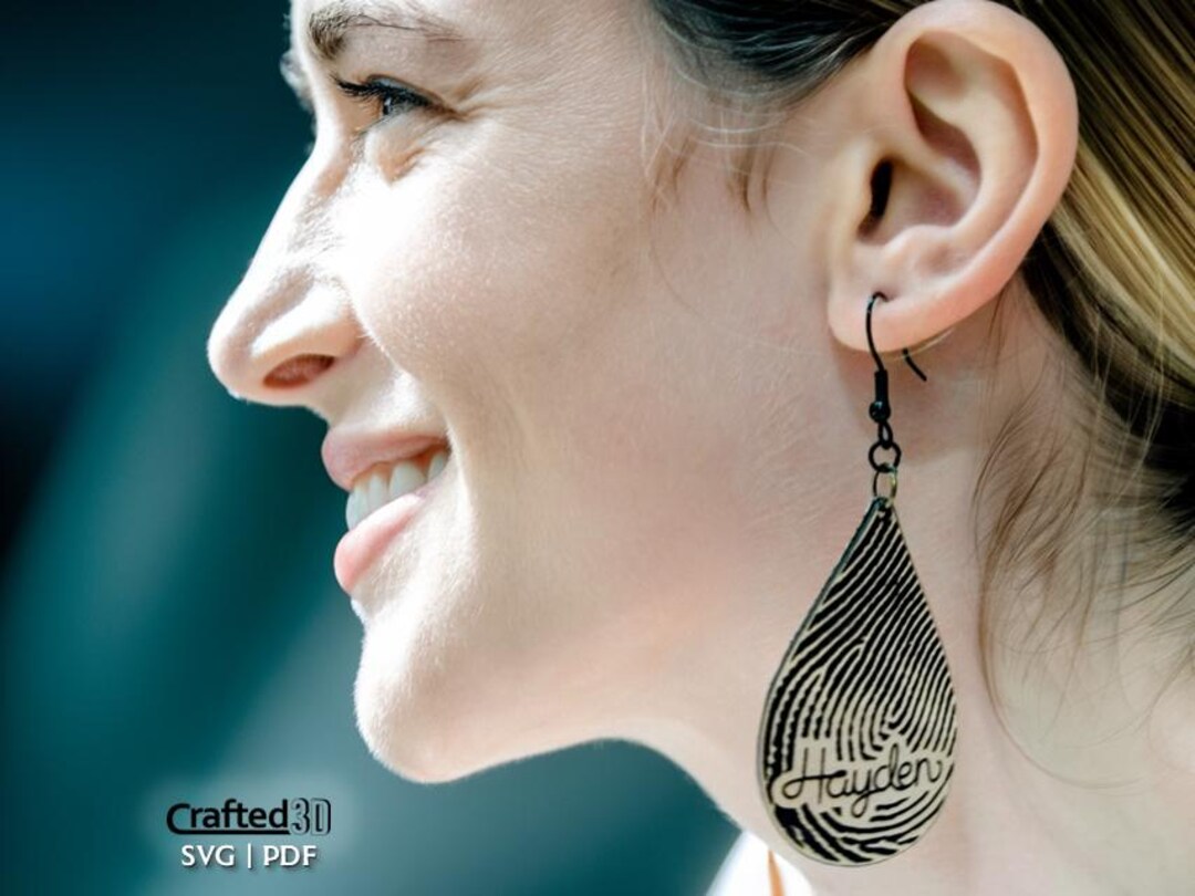 Hayden Laser Cut Teardrop Earring SVG for Hayden Digital Download for ...