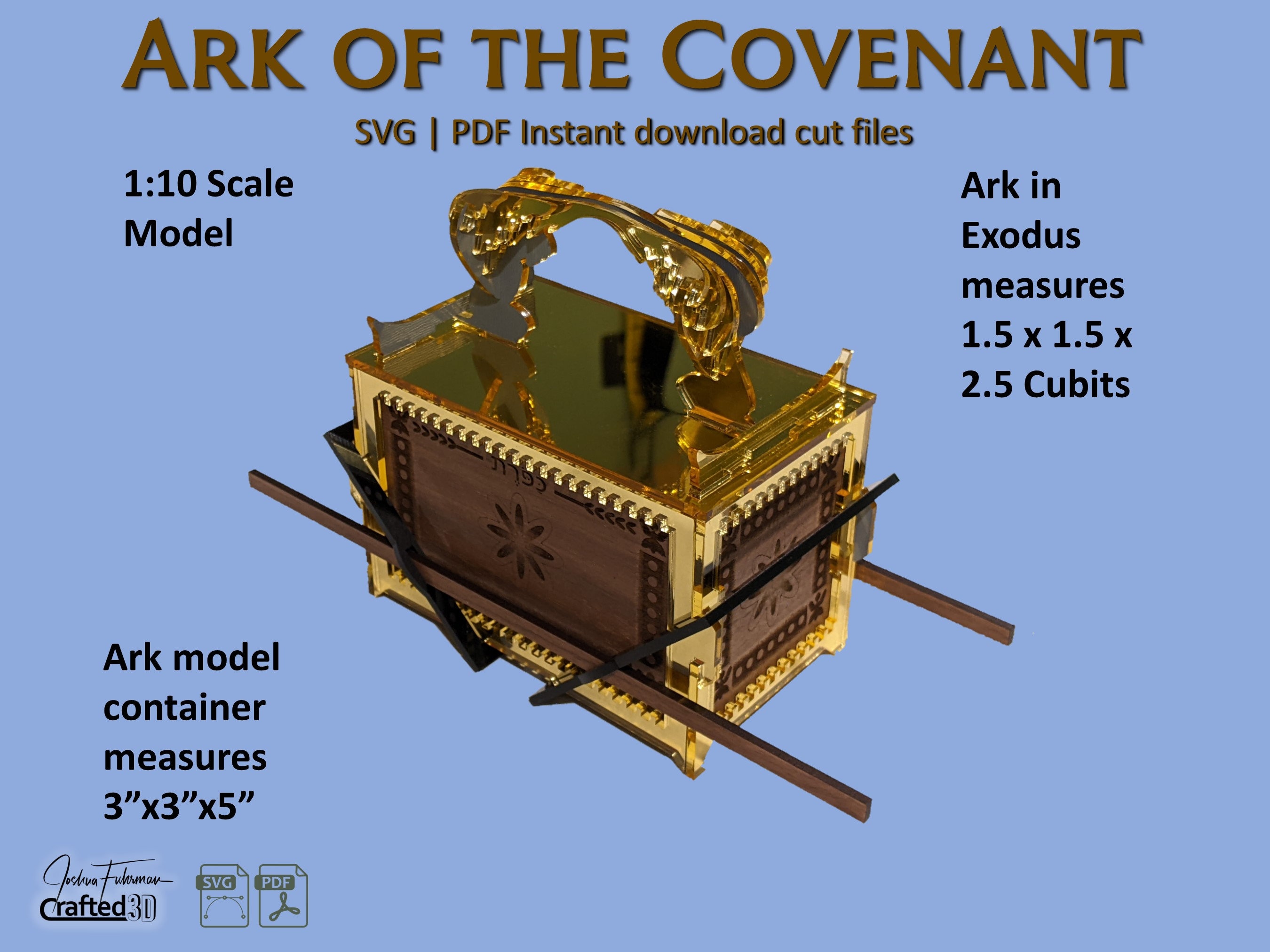 Ark of the Covenant - 1:10 Scale Model | Pastor Appreciation - SVG PDF ...