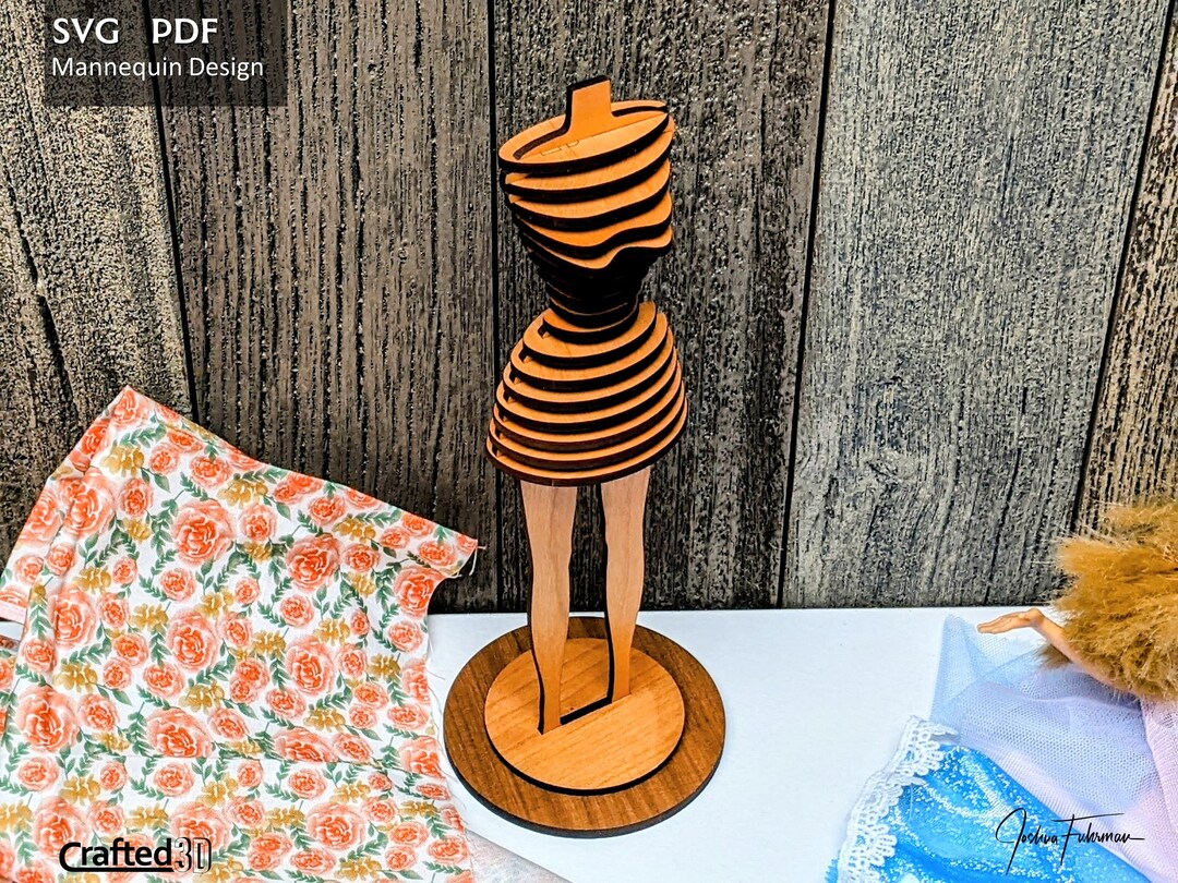Fashion Designer Mannequin SVG Cut File Pattern for Glowforge DIY Doll ...