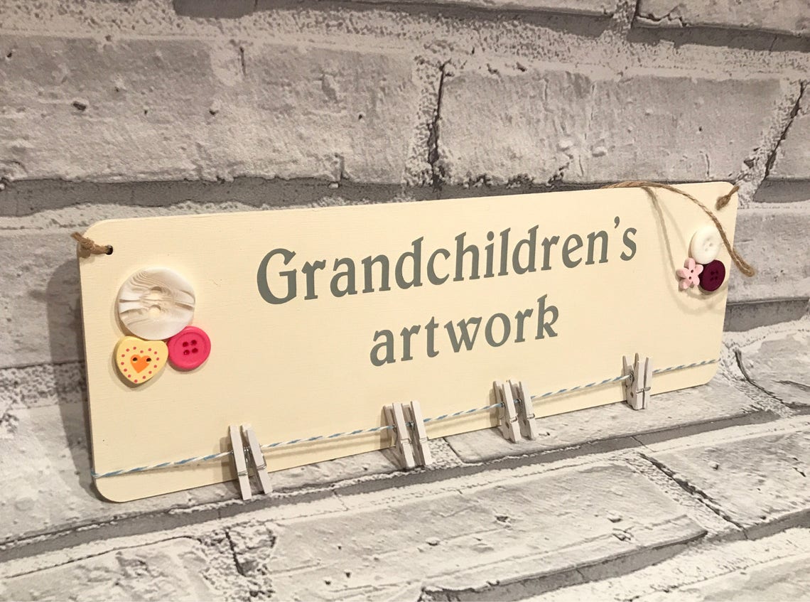 Children's Artwork Plaque Display Plaque Hanging Artwork | Etsy