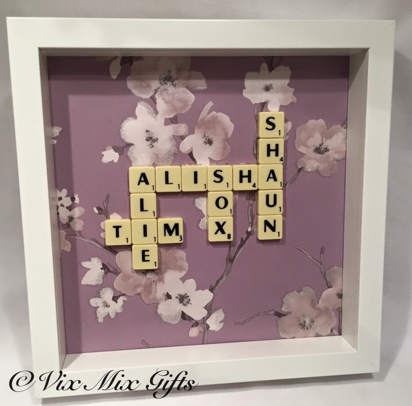 Tiled Word Frame Family Tree Frame Tiled Family Frame - Etsy
