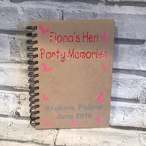 Hen Night Memory Book, Hen Party Notebook, Bride to Be Gift, Wedding ...