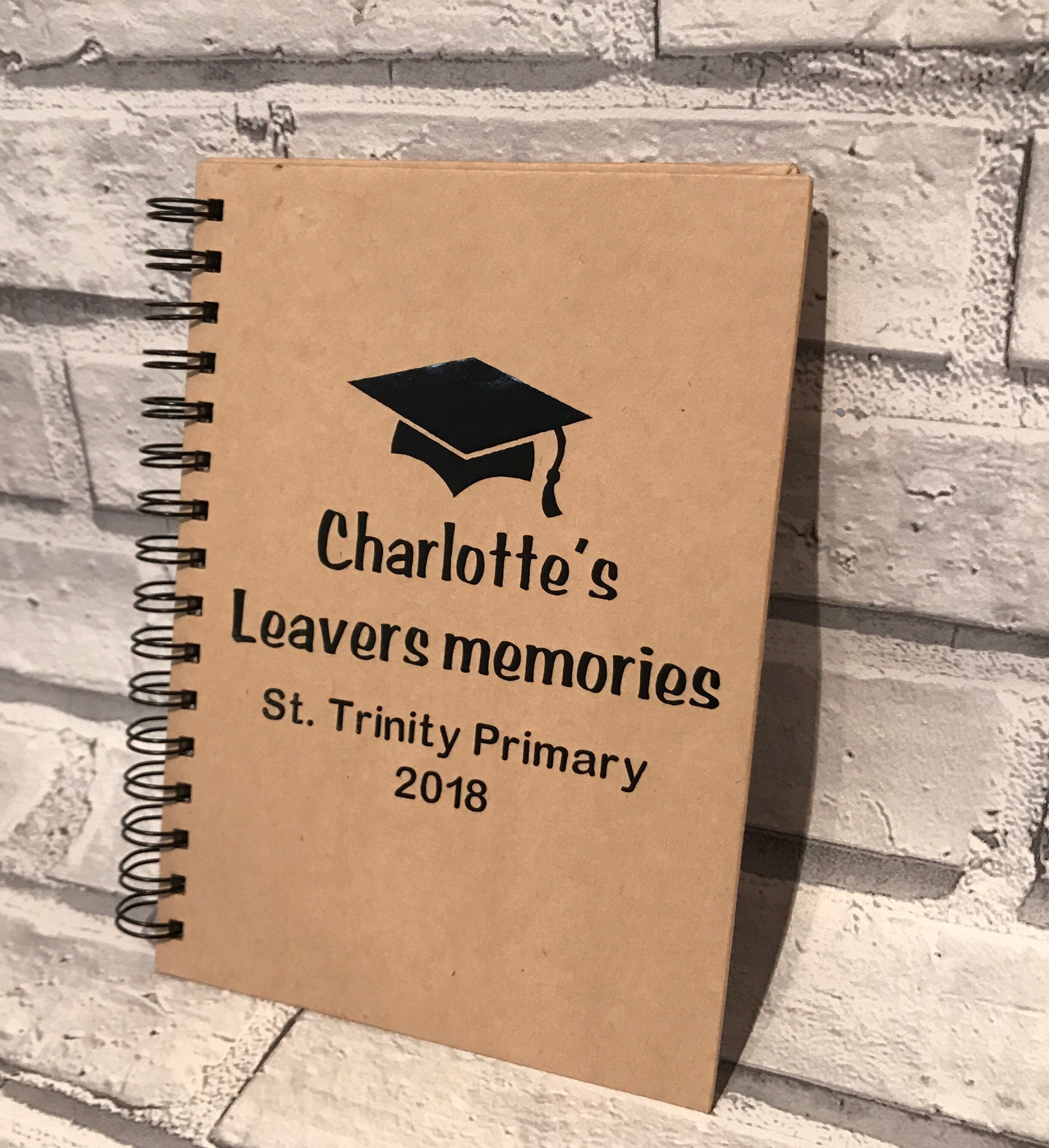 School Leavers Memory Notebook, End of Term Notebook, A5 Lines Notebook ...