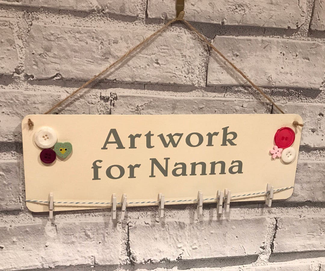 Children's Artwork Plaque, Display Plaque, Hanging Artwork Display ...