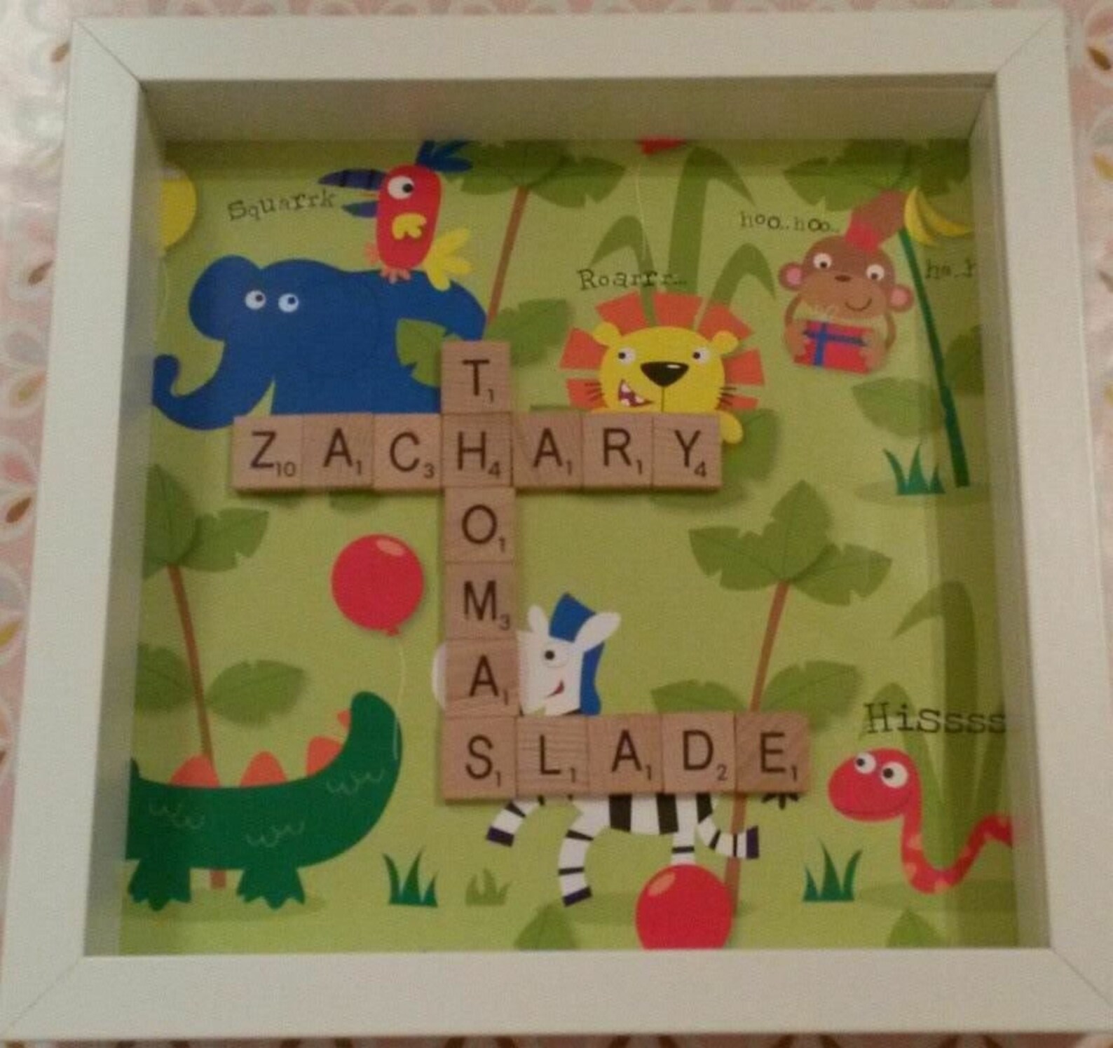 Tiled Word Frame Family Tree Frame Tiled Family Frame - Etsy