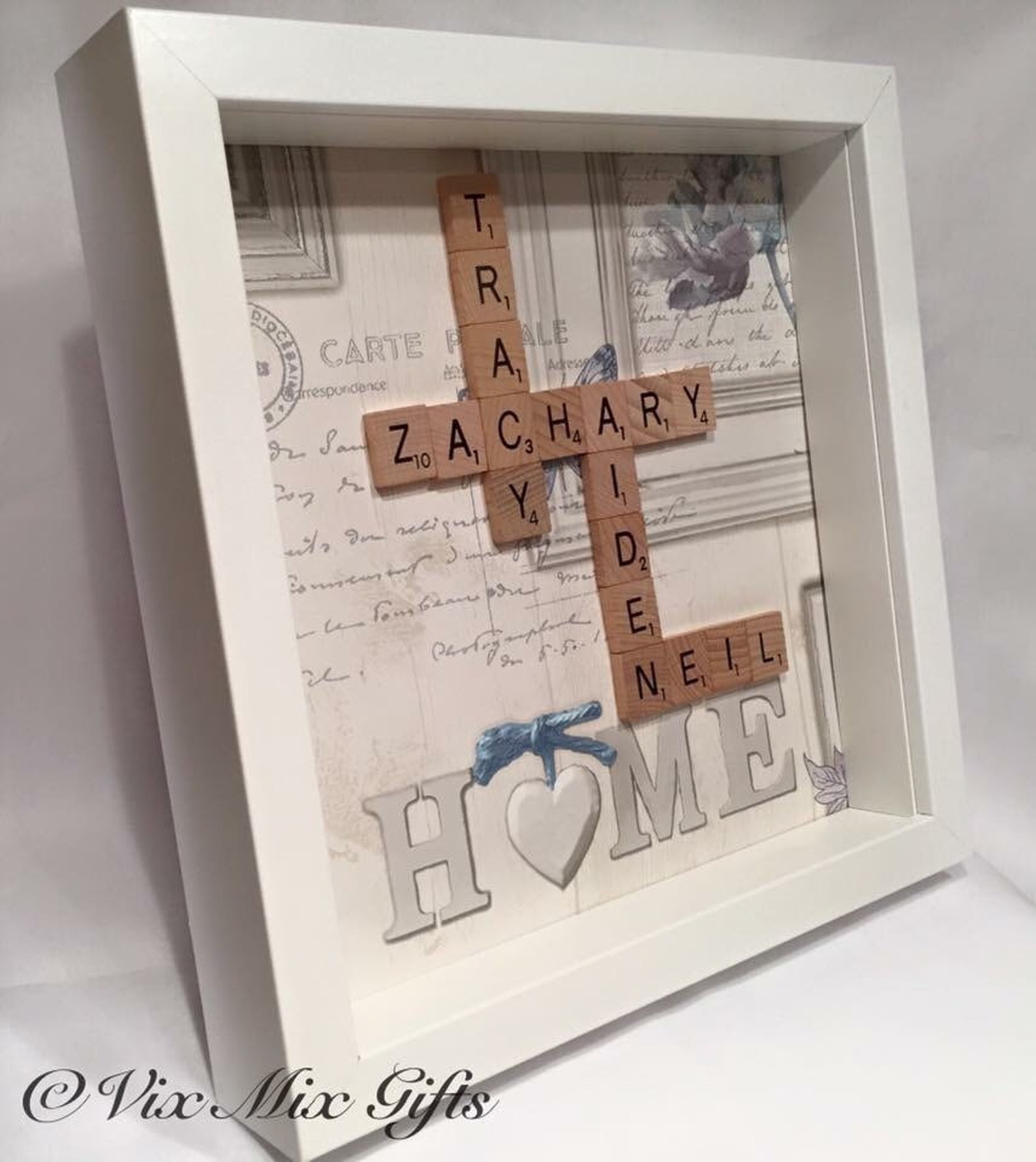 Tiled Word Frame Family Tree Frame Tiled Family Frame - Etsy